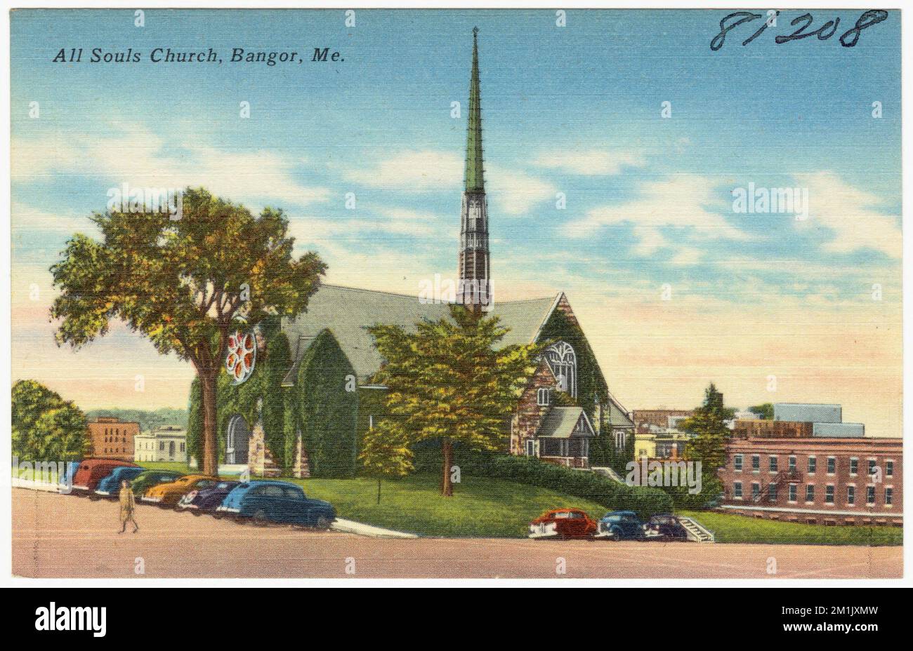 All Souls Church, Bangor, Maine , Churches, Tichnor Brothers Collection ...