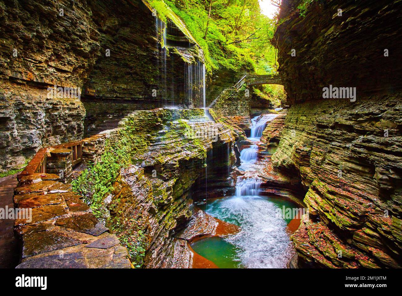 Watkins path waterfall hi-res stock photography and images - Alamy