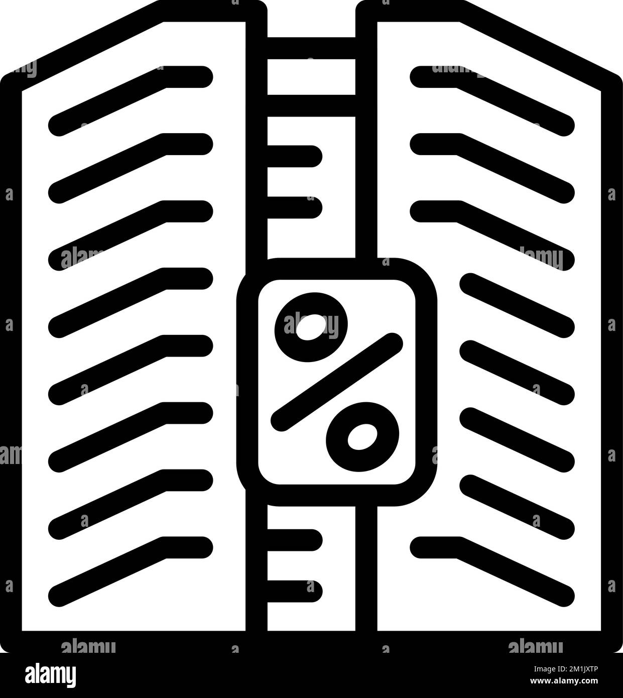 Percent Subsidy Building Icon Outline Vector Bank Money Financial