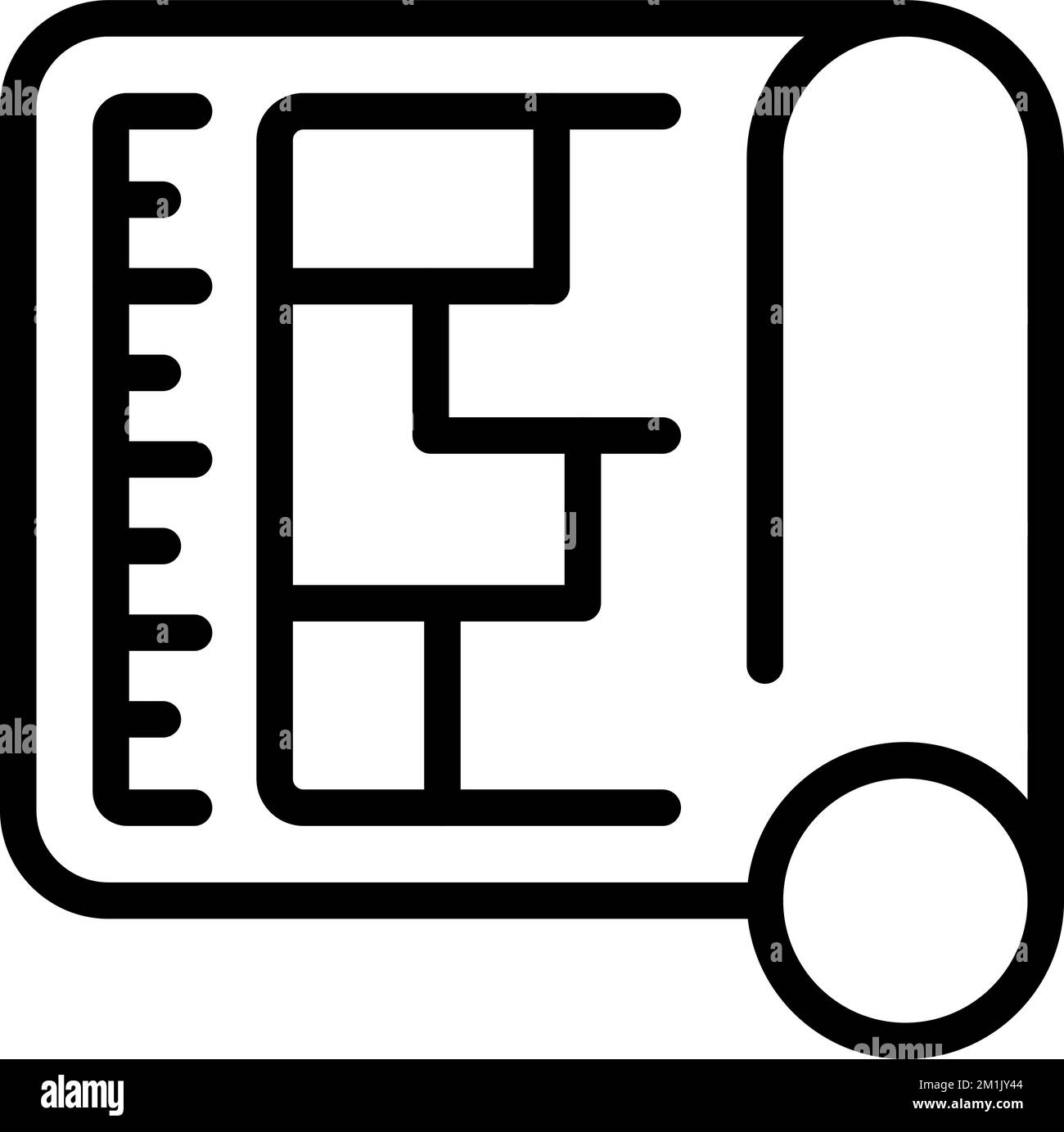 Investment building plan icon outline vector. Money bank. Support grant ...