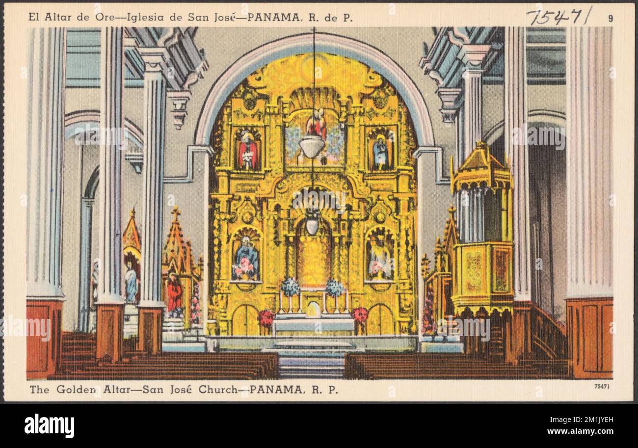 El Altar de Ore - Iglesia de San José - Panama, R. de P. - The Golden ...