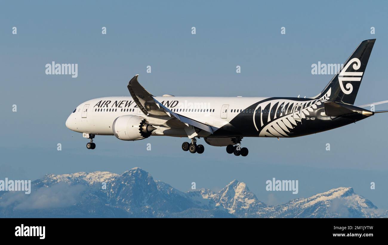 Richmond, British Columbia, Canada. 12th Dec, 2022. An Air New Zealand ...