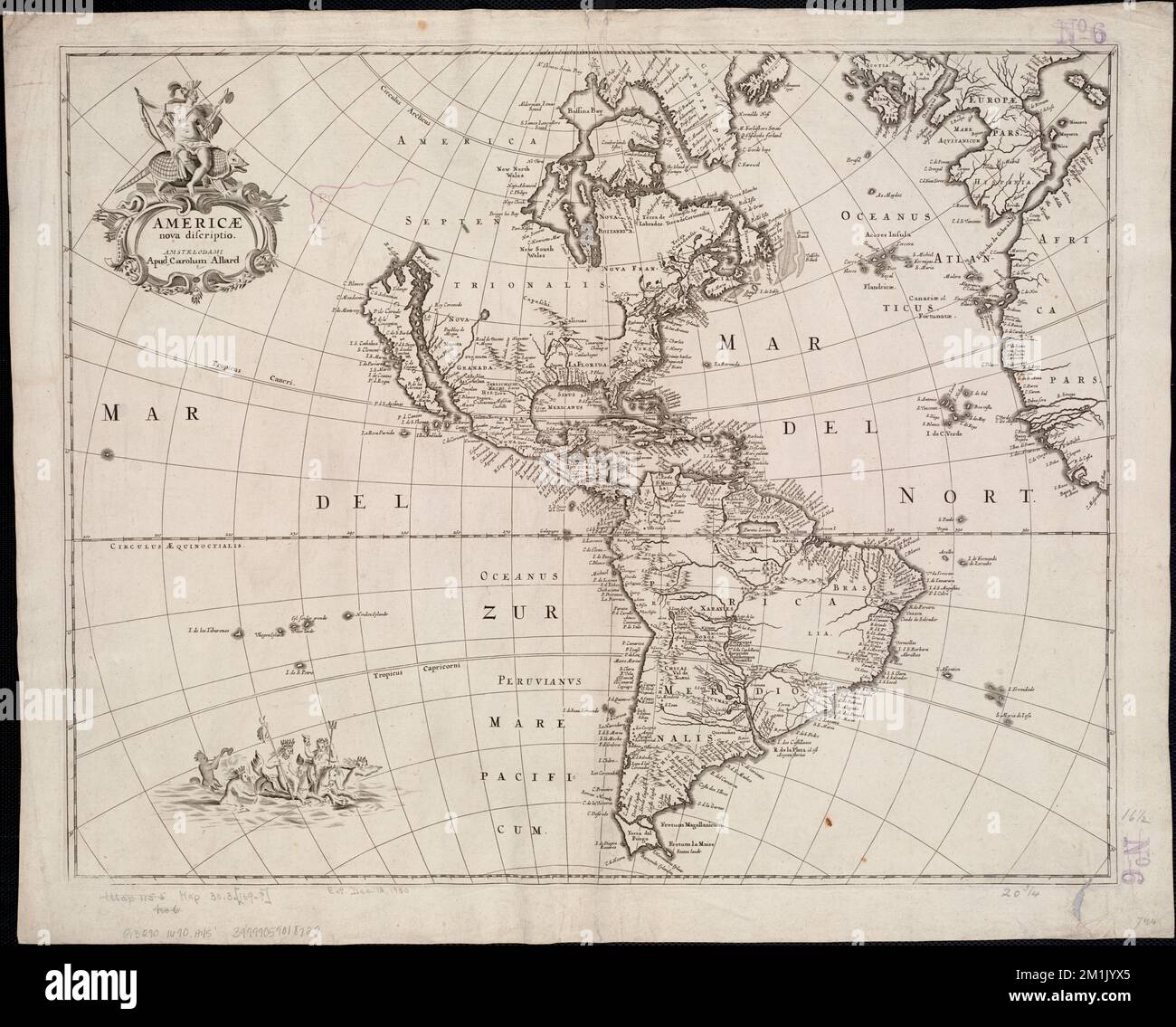 Americae nova discriptio , America, Maps, Early works to 1800, Western ...