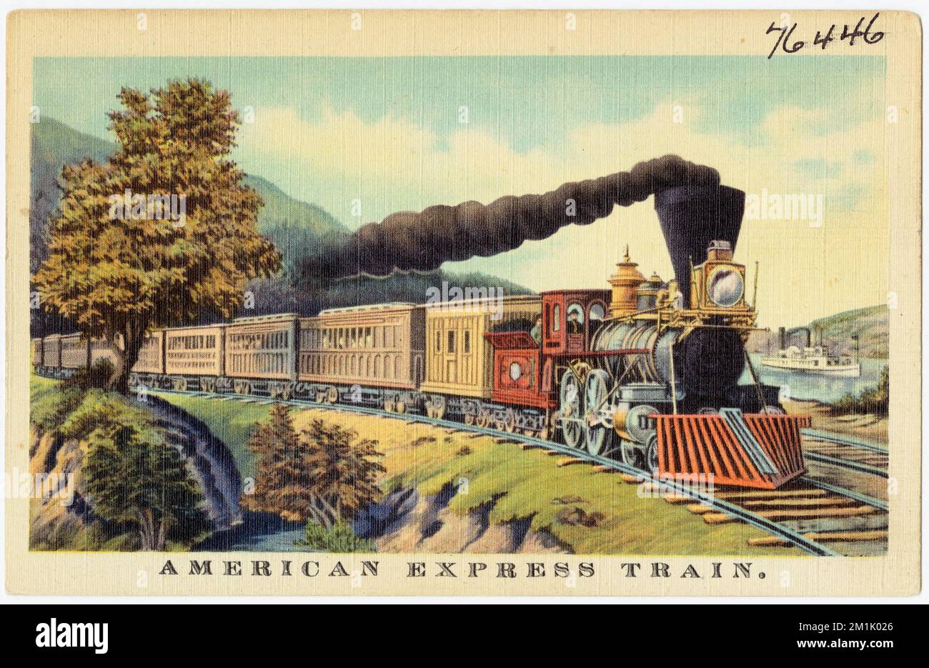 American Express Train , Railroads, Tichnor Brothers Collection ...