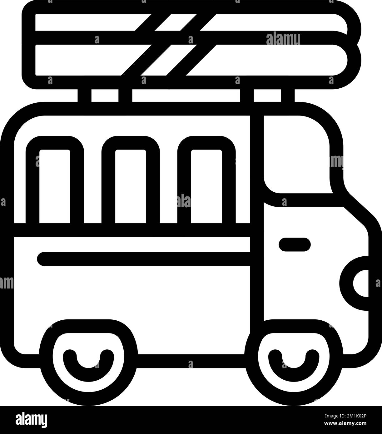 Water ski bus icon outline vector. Sea vacation. Boat surfer Stock ...