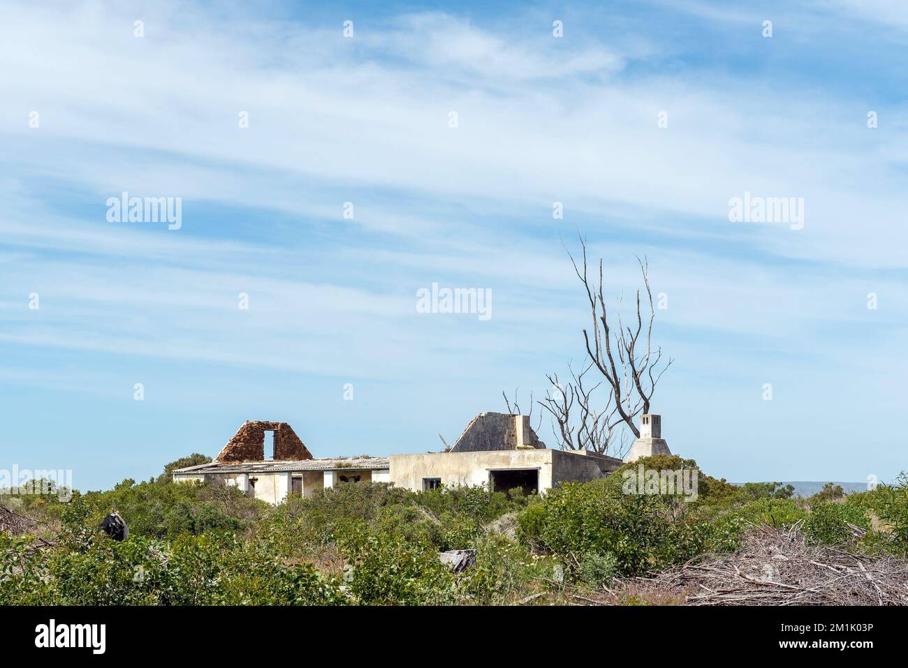 A ruin in the Agulhas National Park near Springfield Estate Stock Photo ...