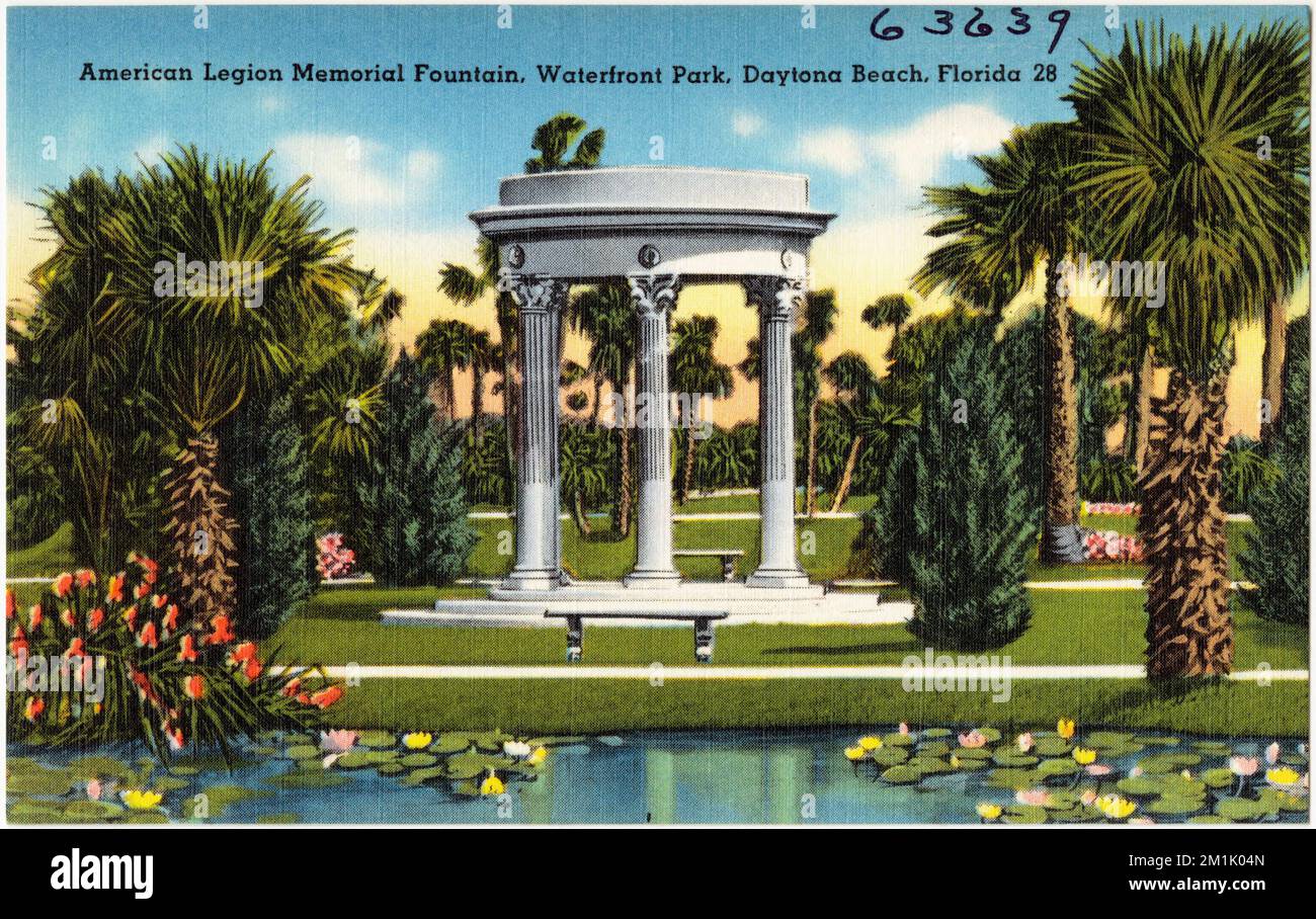 American Legion Memorial Fountain, Waterfront Park, Daytona Beach ...