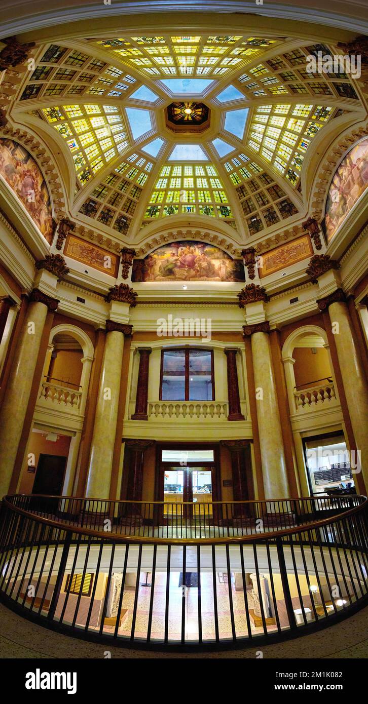 Stunning American Courthouse Stained Glass interior in Bloomington ...