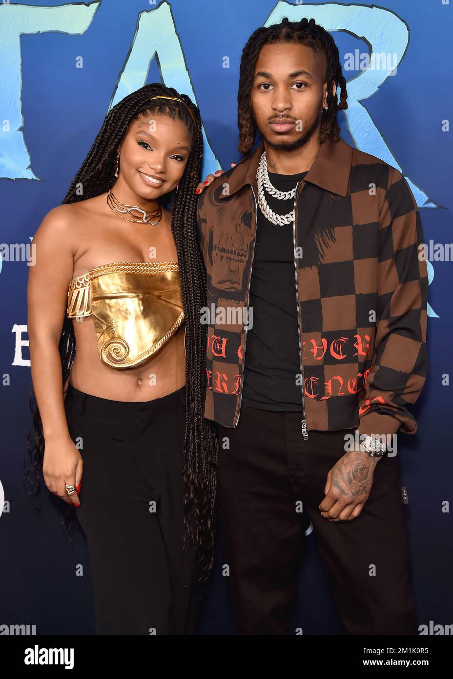 Los Angeles, USA. 12th Dec, 2022. Halle Bailey and DDG walking the red ...