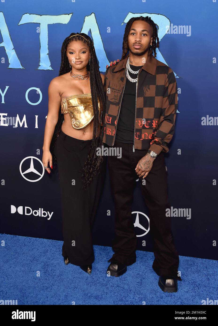 Los Angeles, USA. 12th Dec, 2022. Halle Bailey and DDG walking the red ...