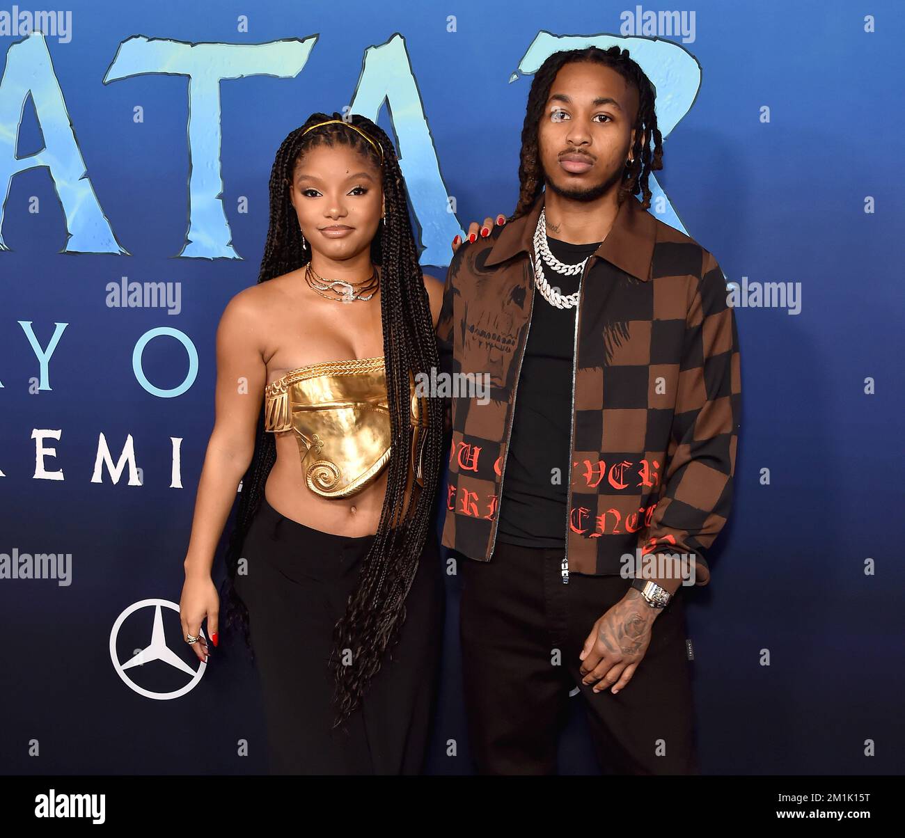 Los Angeles, USA. 12th Dec, 2022. Halle Bailey and DDG walking the red ...