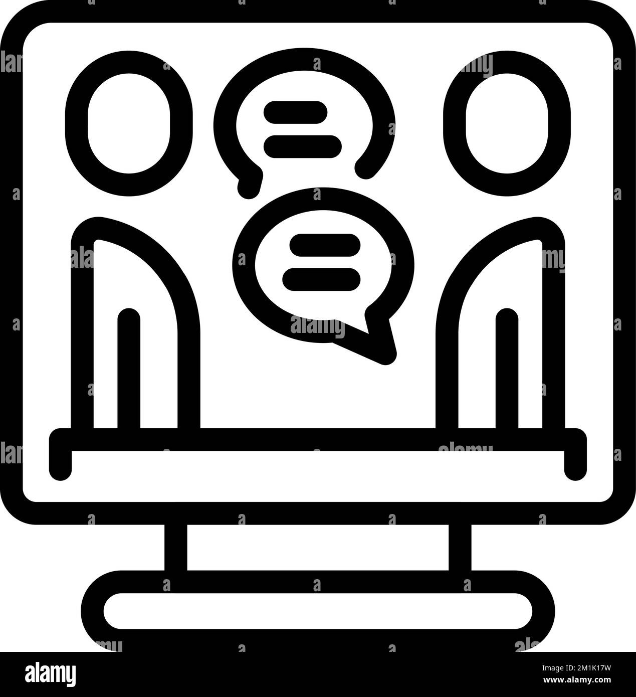 Online seminar icon outline vector. Training course. Business success ...