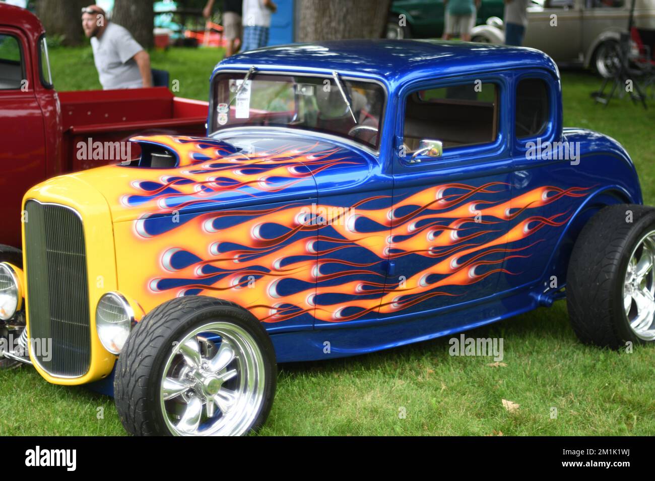 A retro hot rod in show Stock Photo - Alamy