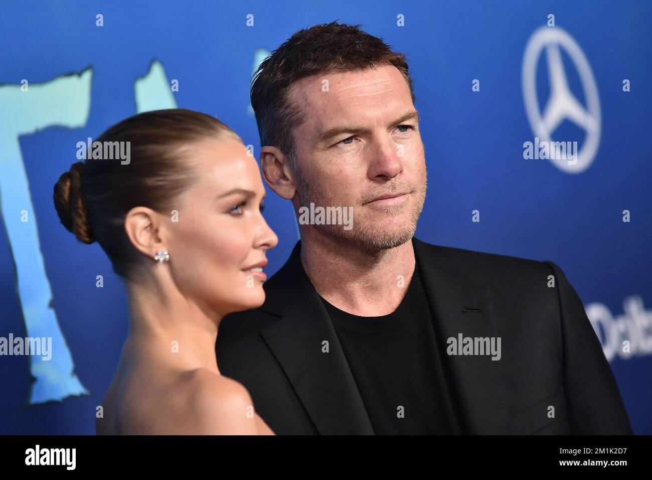 Hollywood, CA on December 12, 2022. Sam Worthington and Lara Bingle ...