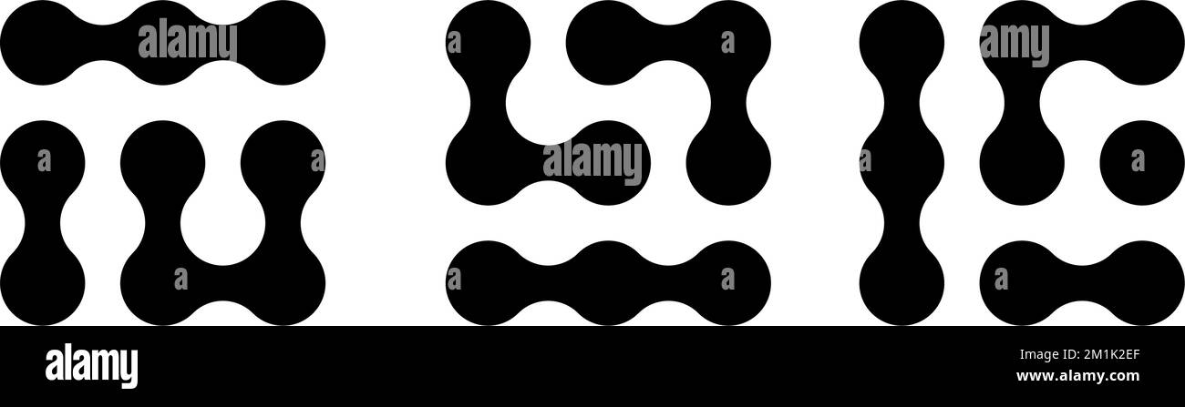 Connected dots icon. Circles pattern sign. Integration symbol. Abstract ...