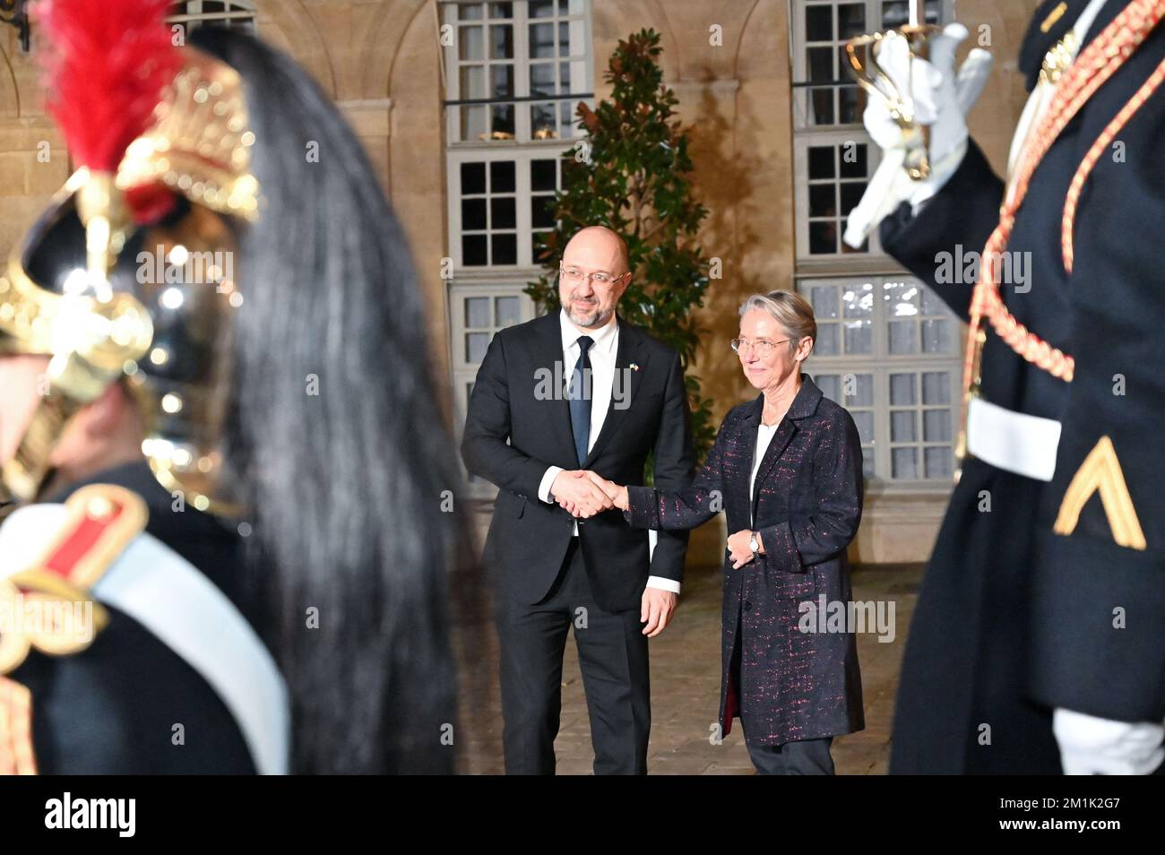 Paris, France. December 12, 2022, Denys Chmyhal, Prime Minister of ...