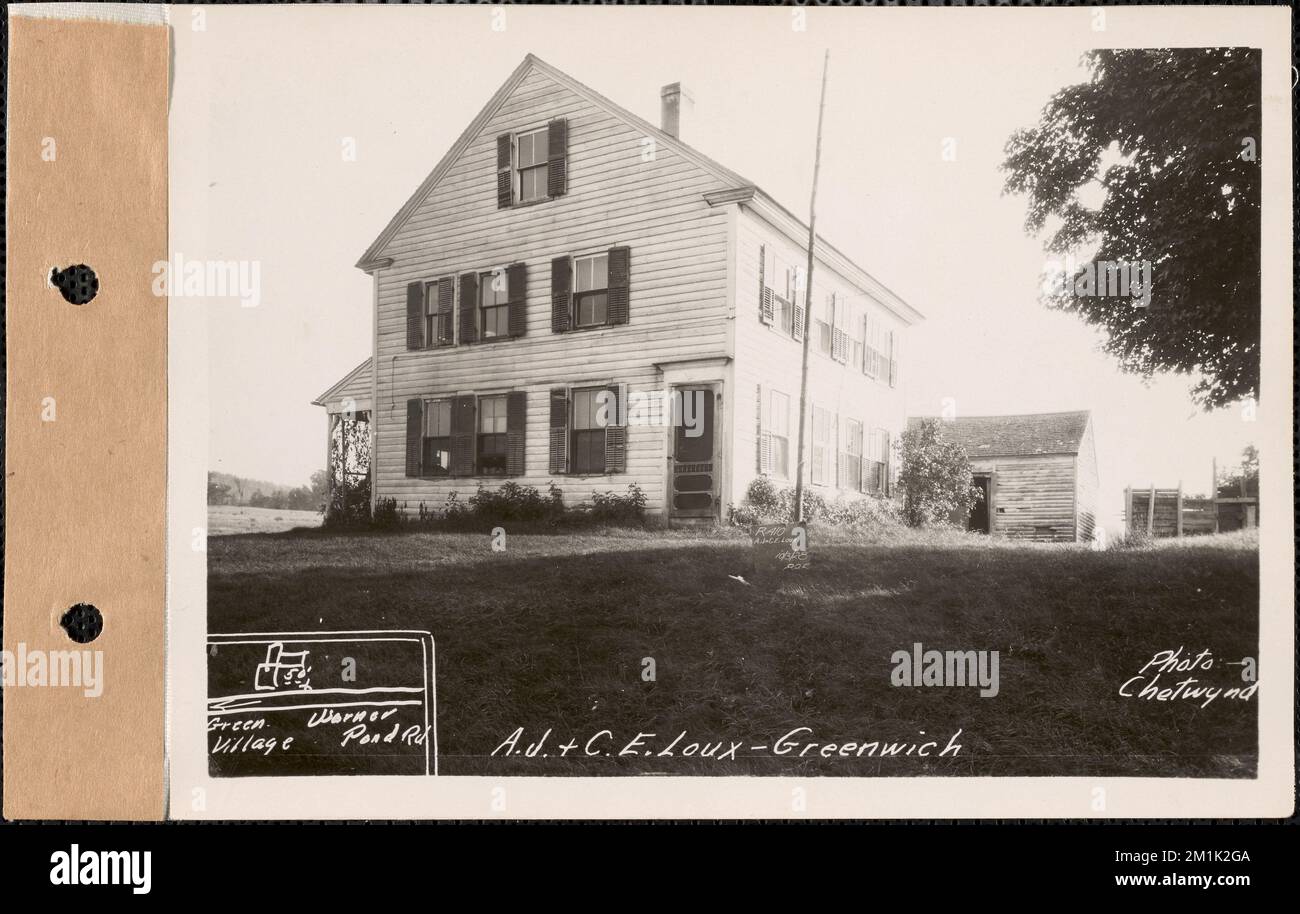 Andrew J. and Clara E. Loux, house, Greenwich, Mass., Oct. 3, 1928 : Parcel no. 410-4, Andrew J ...