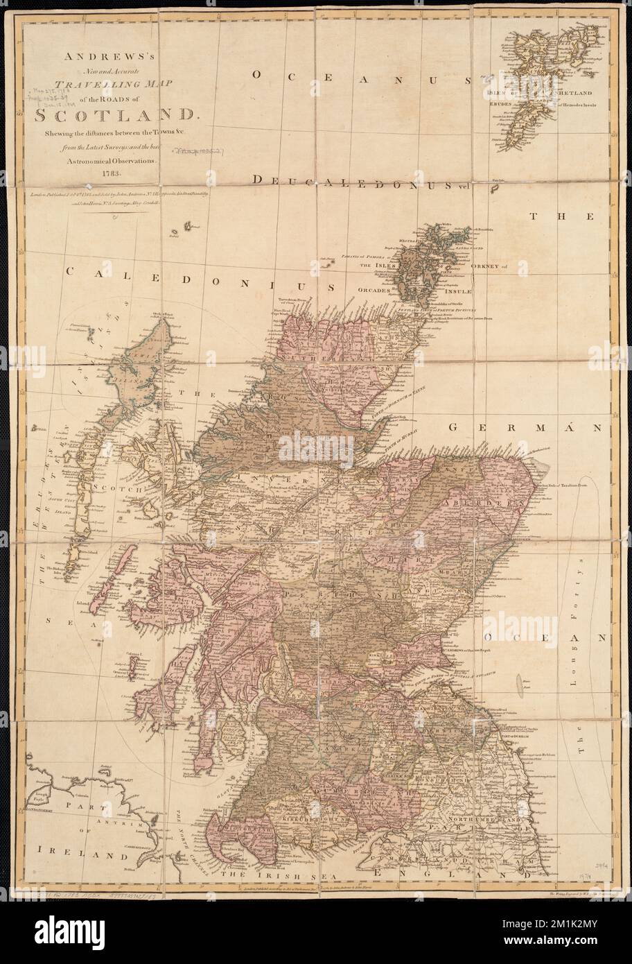 Andrews's new and accurate travelling map of the roads of Scotland ...
