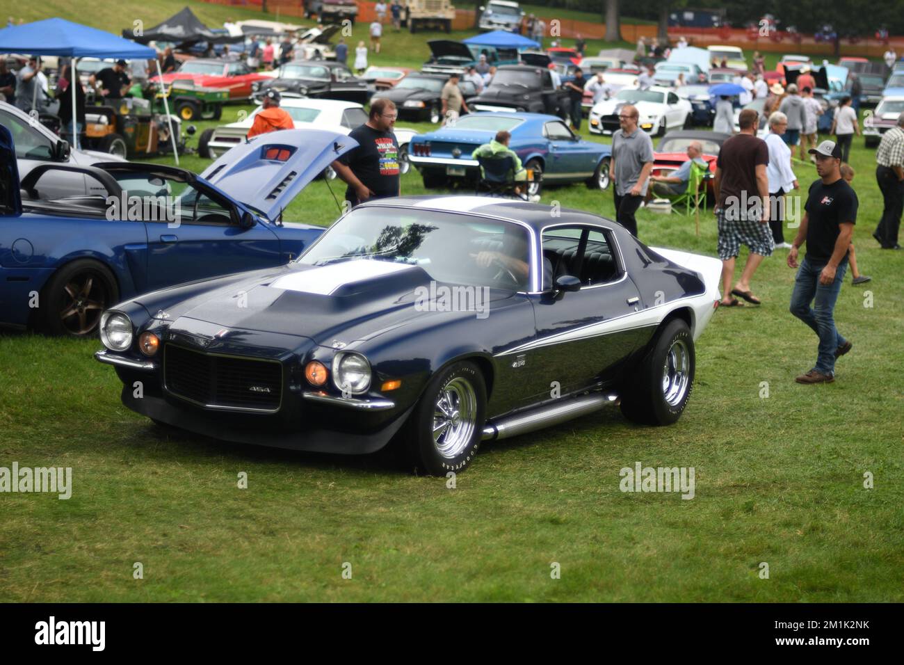 An aerial view of Chevrolet Camaro retro car in show Stock Photo - Alamy