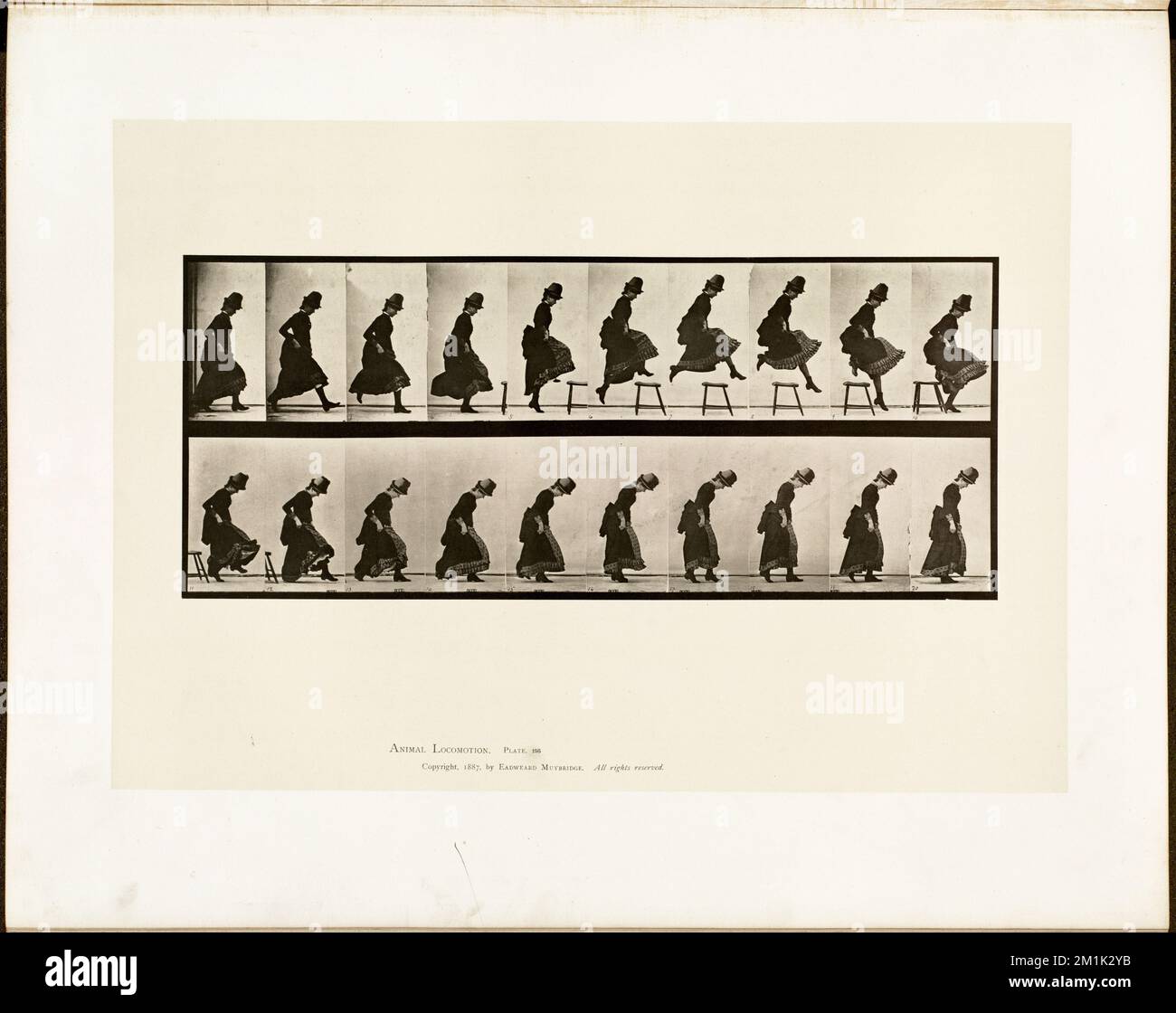 Animal locomotion. Plate 156 , Women, Jumping, Human locomotion, an ...