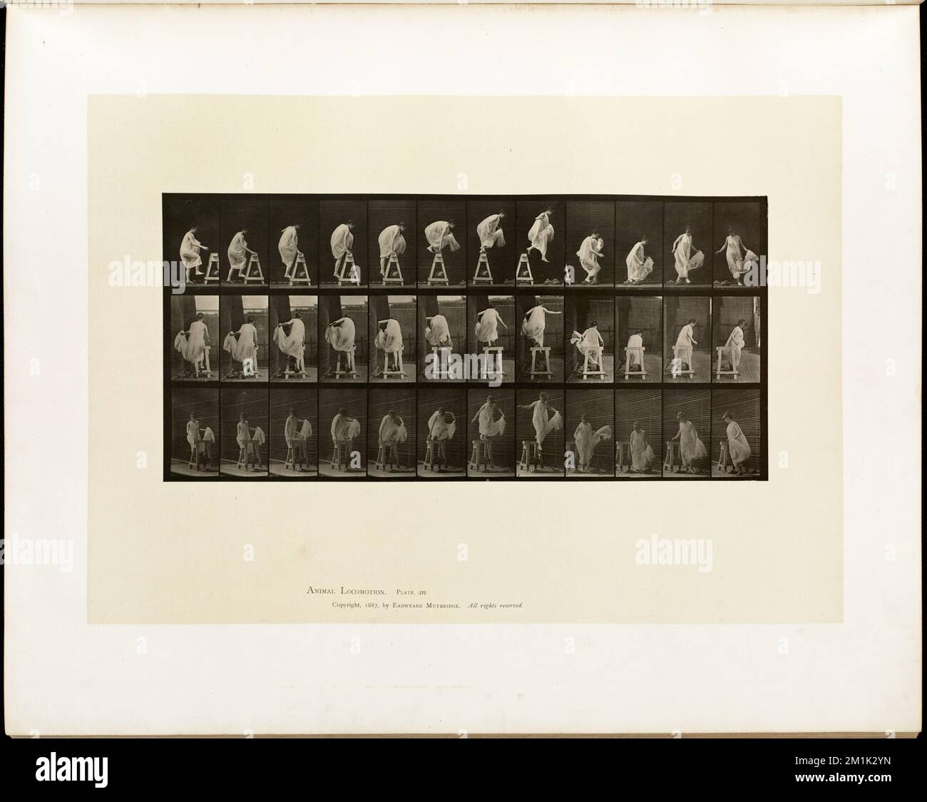 Animal locomotion. Plate 172 , Women, Jumping, Human locomotion, an ...