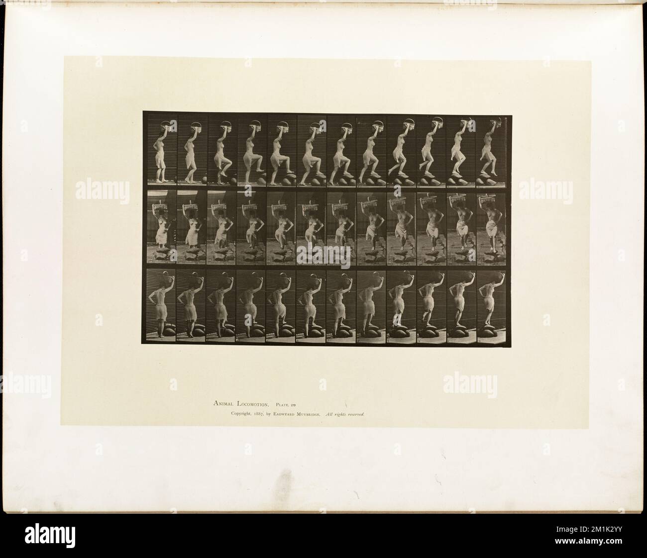 Animal locomotion. Plate 179 , Women, Stepping stones, Lifting ...