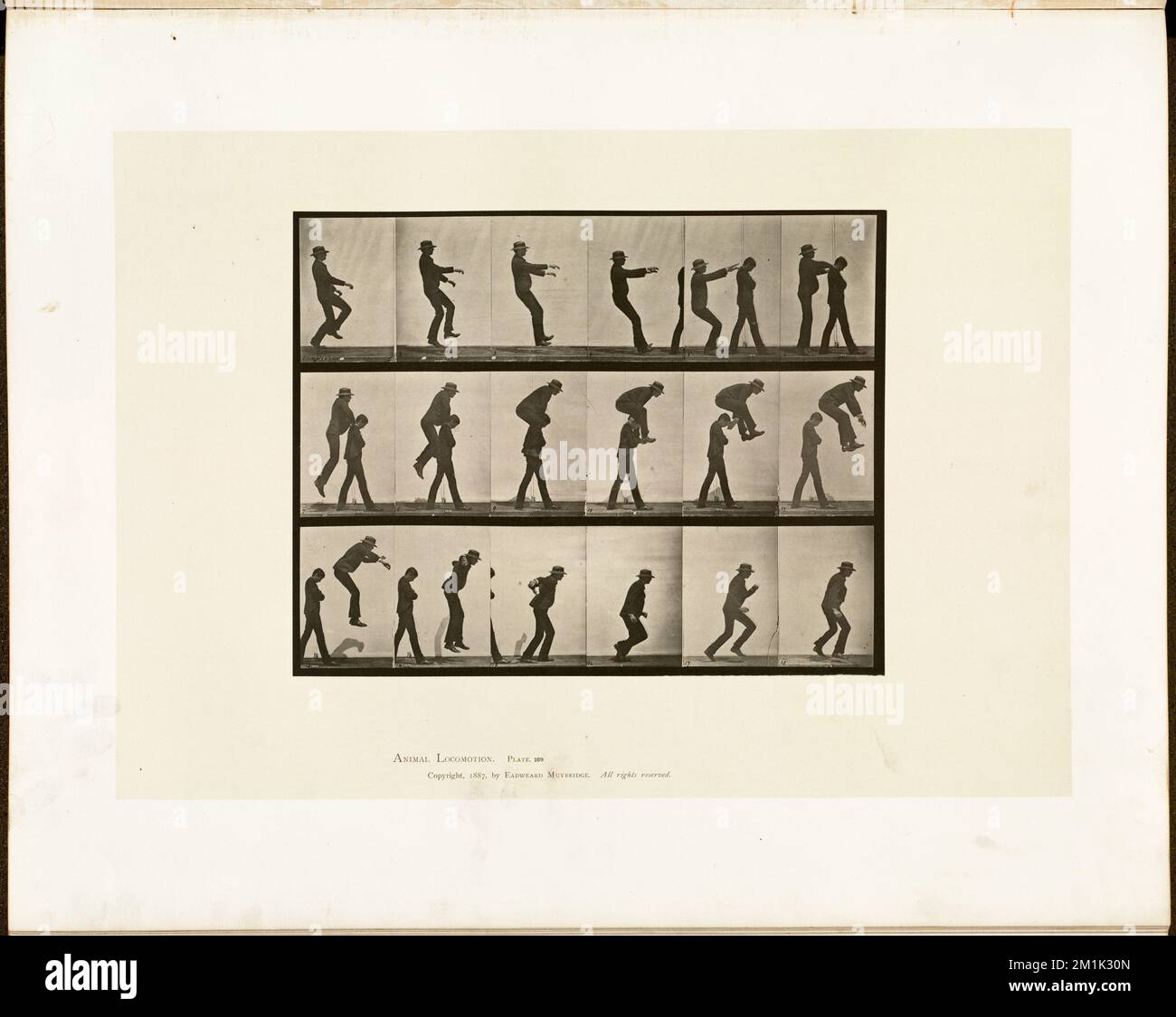 Animal locomotion. Plate 169 , Men, Jumping, Human locomotion, an ...
