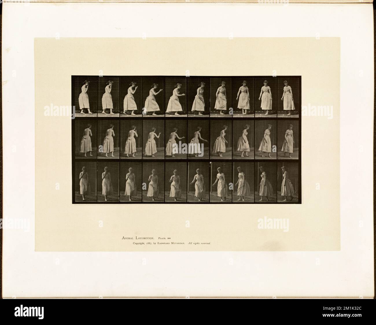 Animal locomotion. Plate 200 , Women, Curtsying, Human locomotion, an ...
