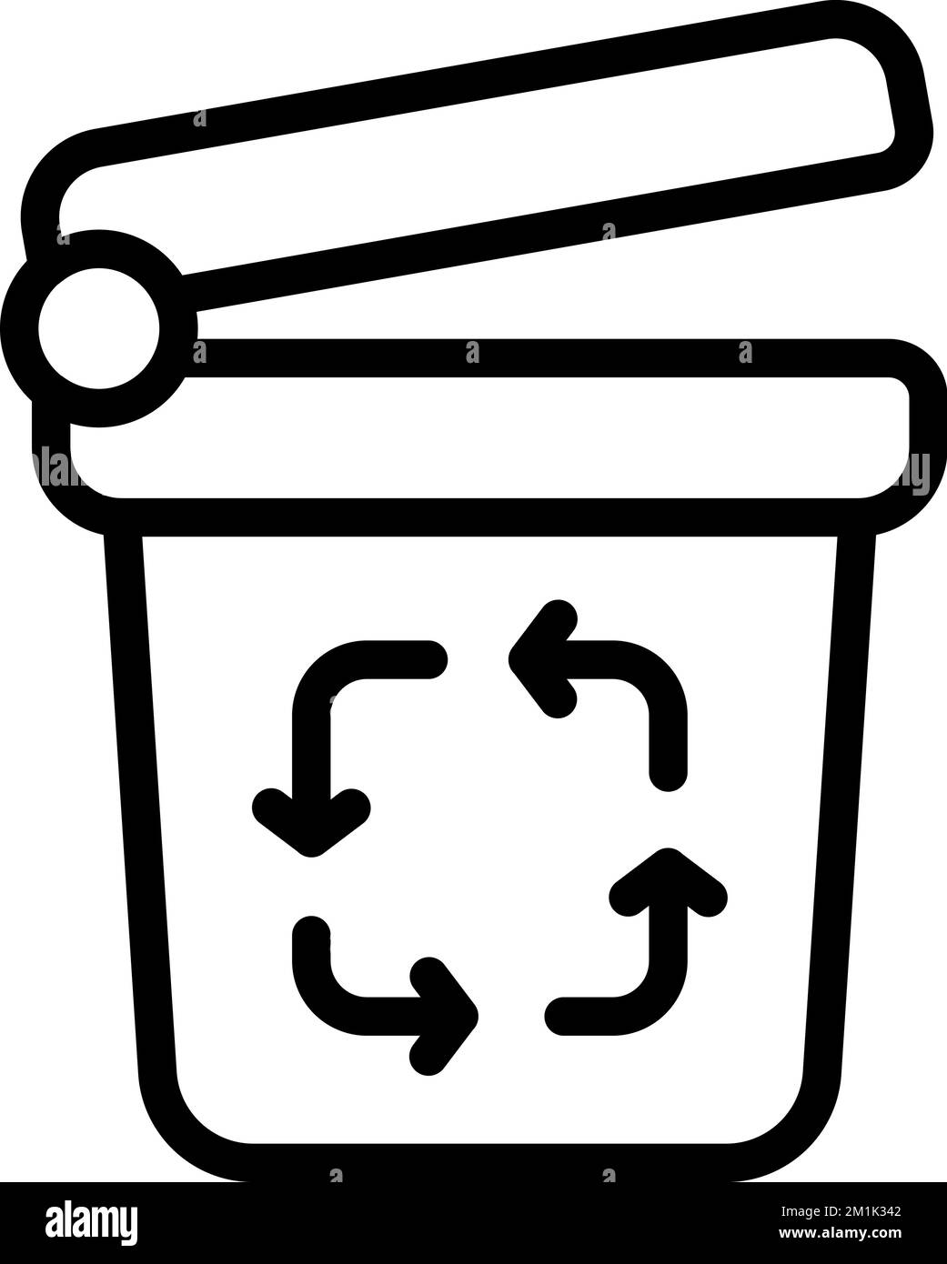 Recycle can icon outline vector. Cotton plastic. Health cotton Stock ...