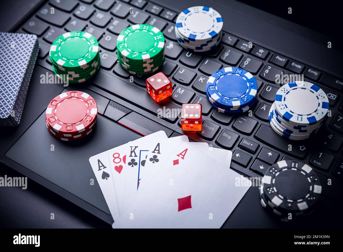 Gaming table computer keyboard cards hi-res stock photography and ...