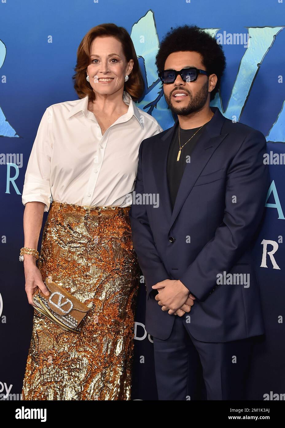 Los Angeles, CA on December 12, 2022. Sigourney Weaver and The Weeknd ...