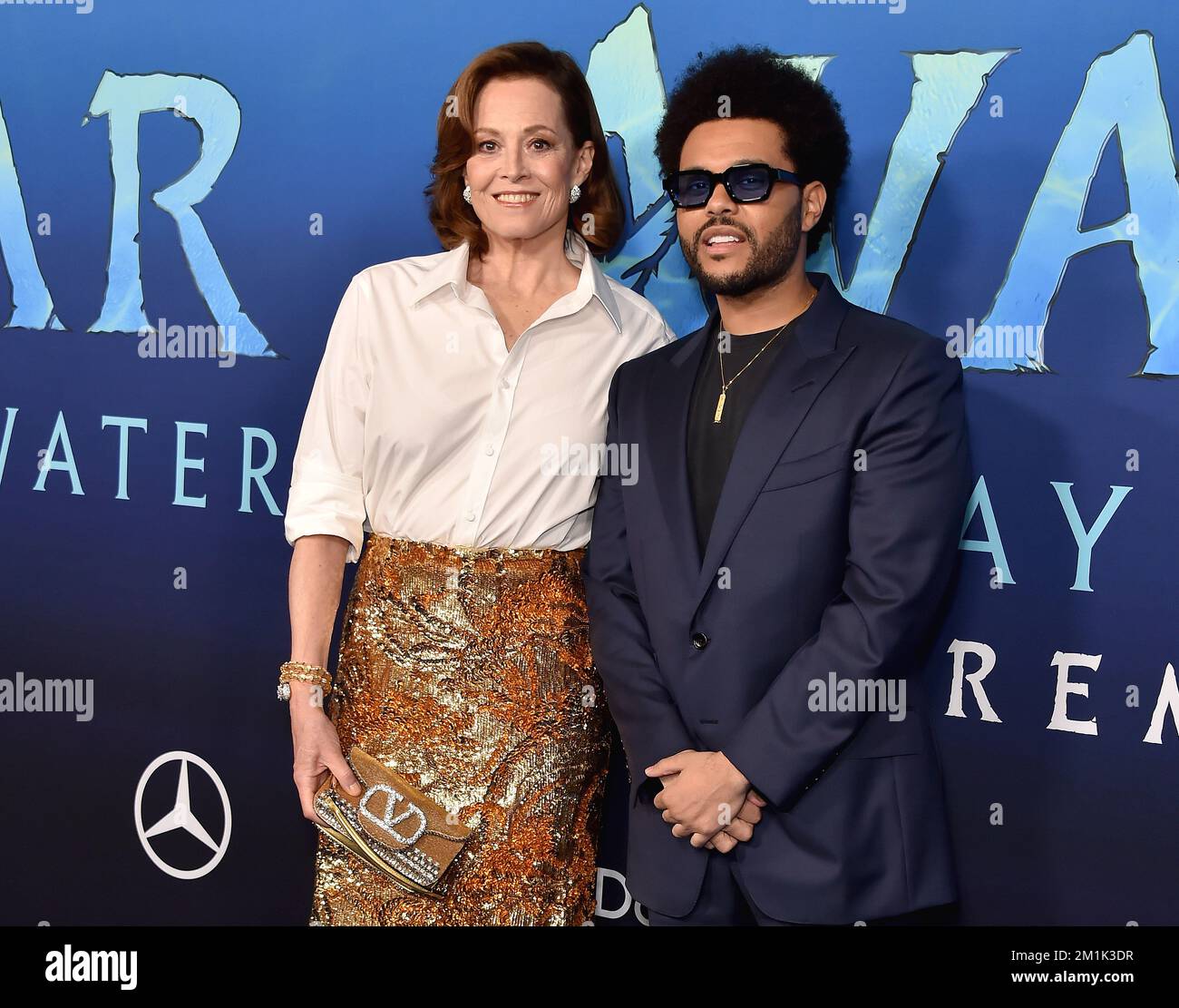 Los Angeles, CA on December 12, 2022. Sigourney Weaver and The Weeknd ...