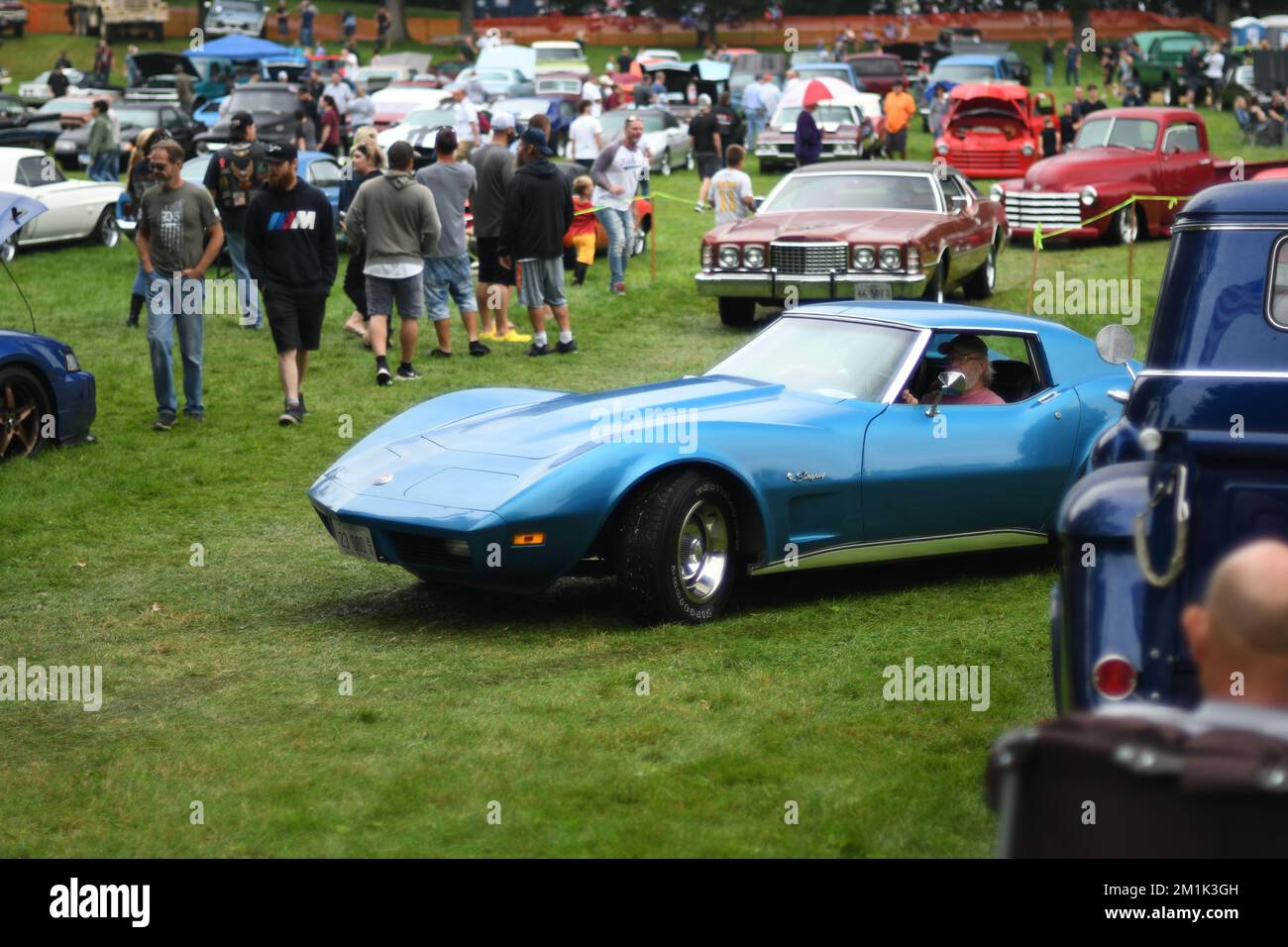 A retro chevrolet corvette car in show Stock Photo - Alamy