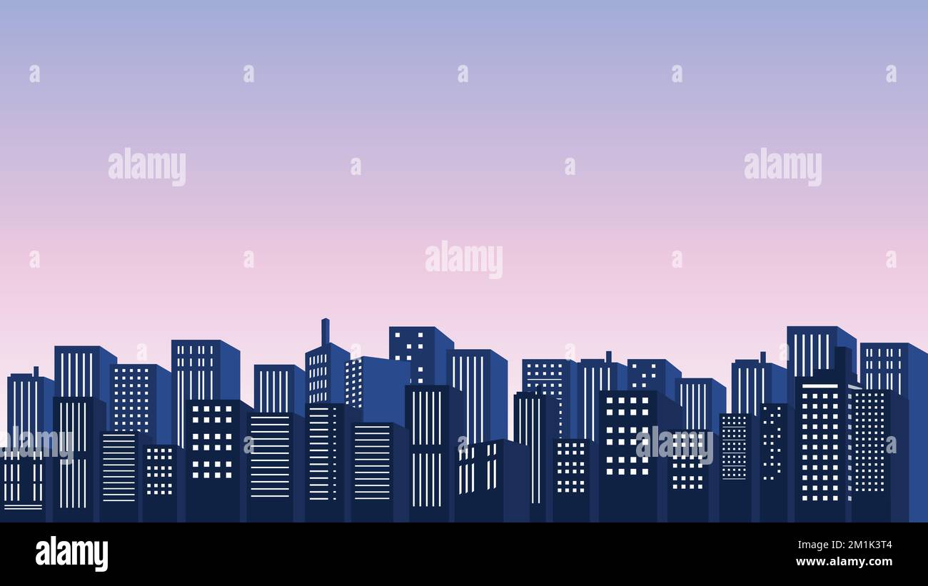 City background with lots of buildings and shopping malls Stock Vector ...