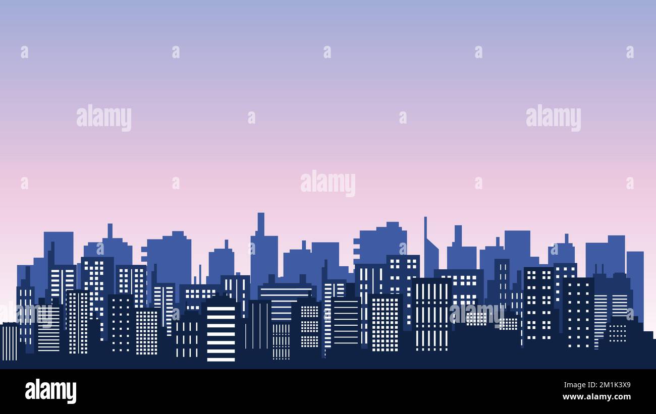 The beauty of the city silhouette with panoramas around high rise ...