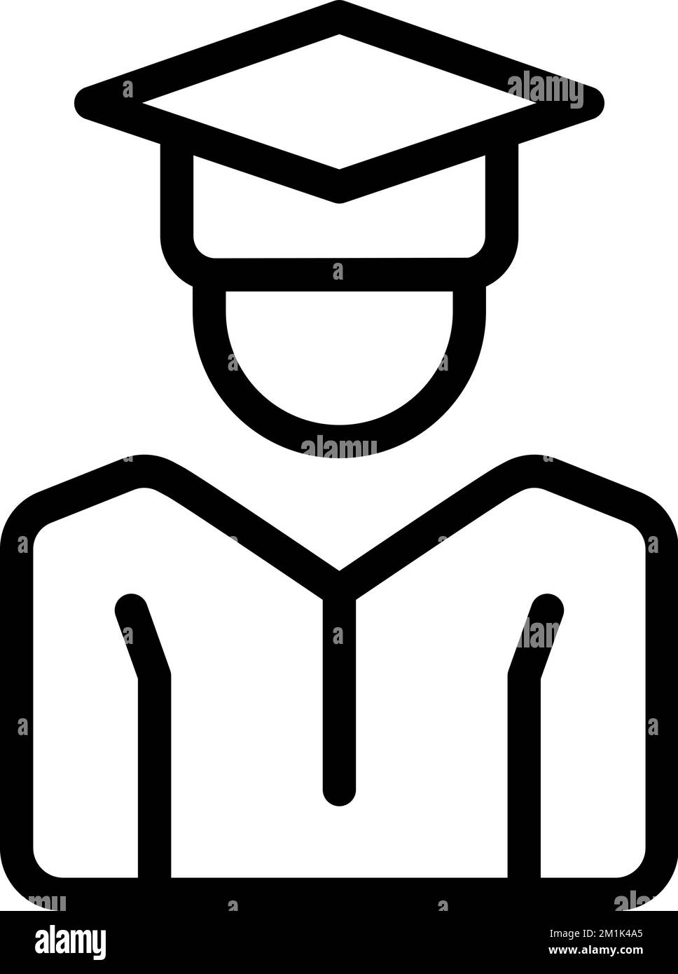 Kid graduation icon outline vector. Child study. School return Stock ...