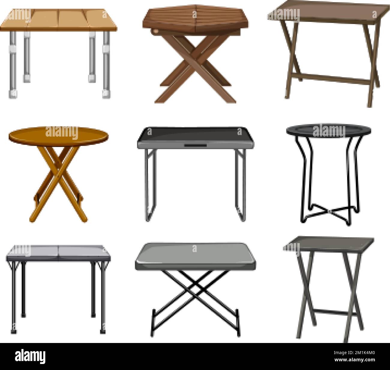 folding table set cartoon vector illustration Stock Vector Image & Art ...