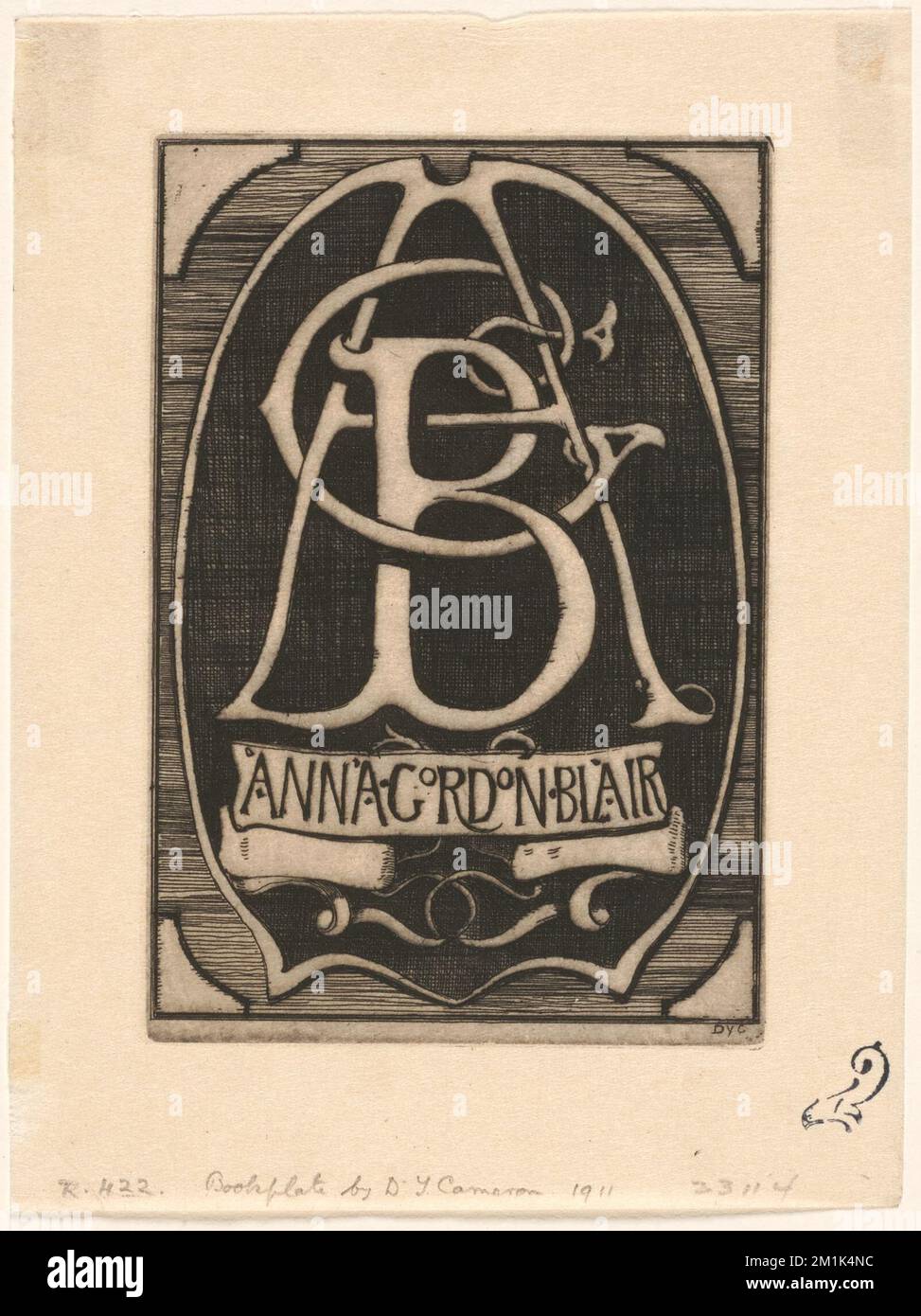 Anna Gordon Blair ,. Sir David Young Cameron (1865-1945). Prints Stock ...