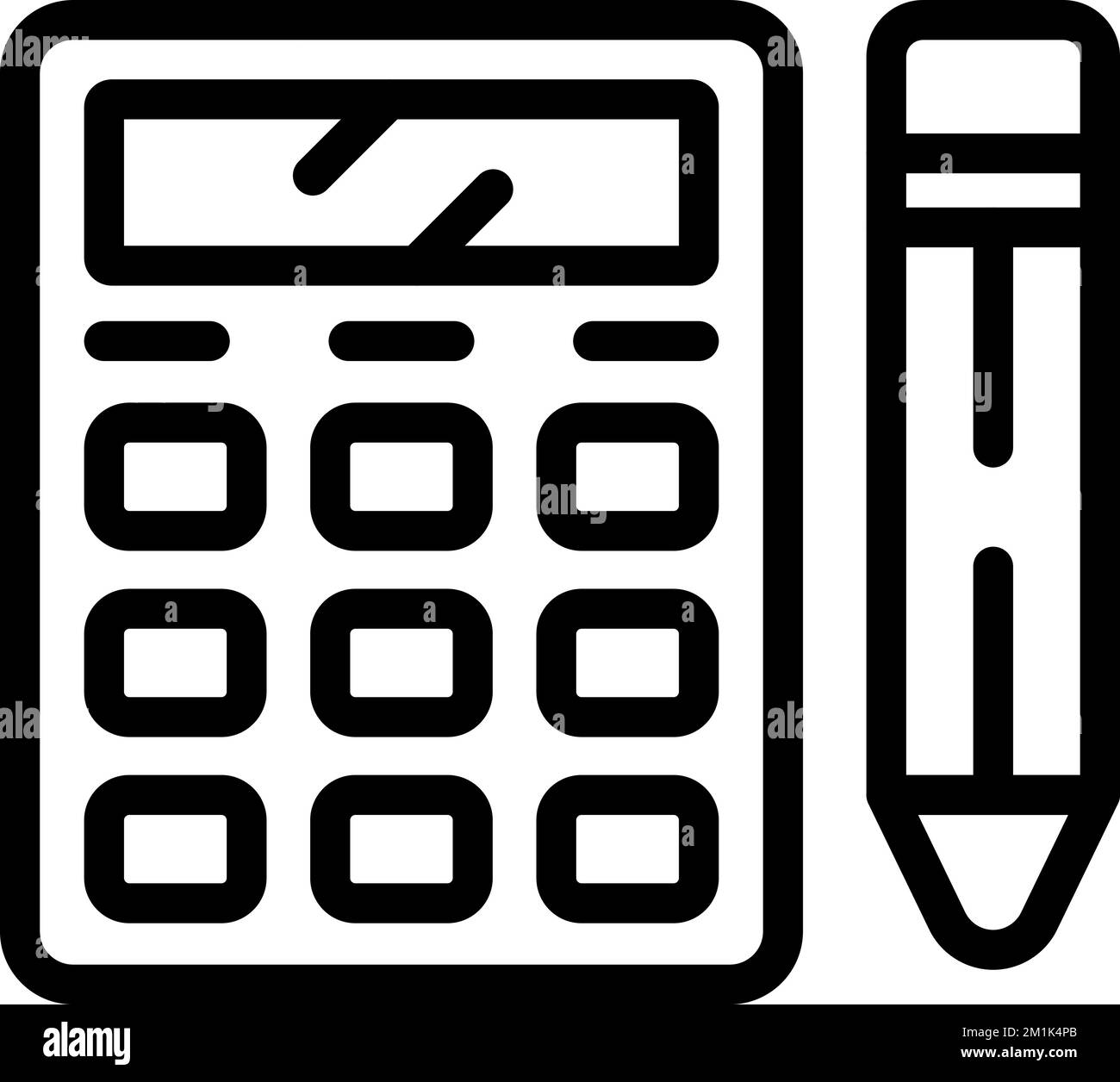 School calculator icon outline vector. Child class. Student safety ...
