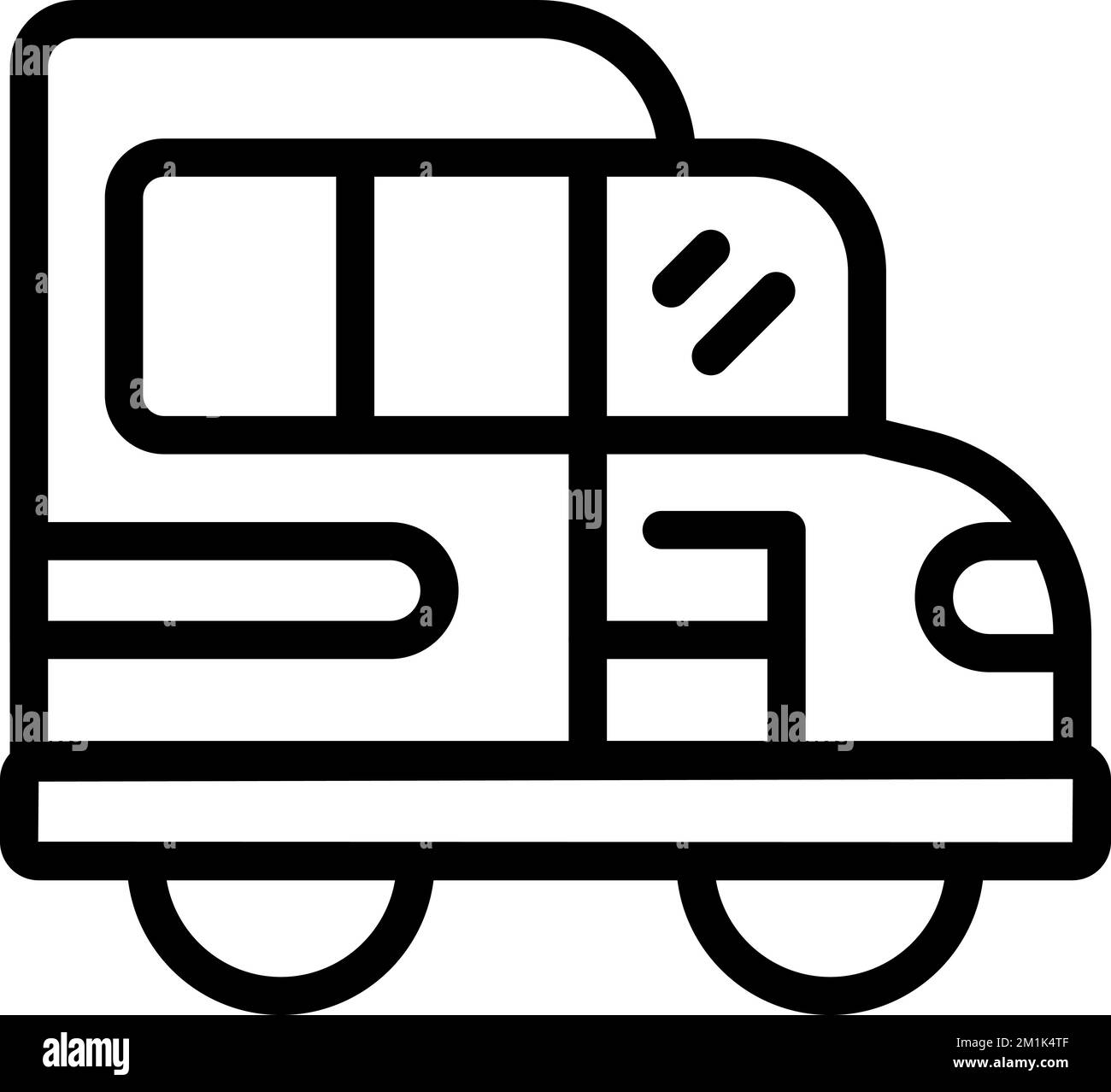 School bus icon outline vector. Child study. Safety return Stock Vector ...