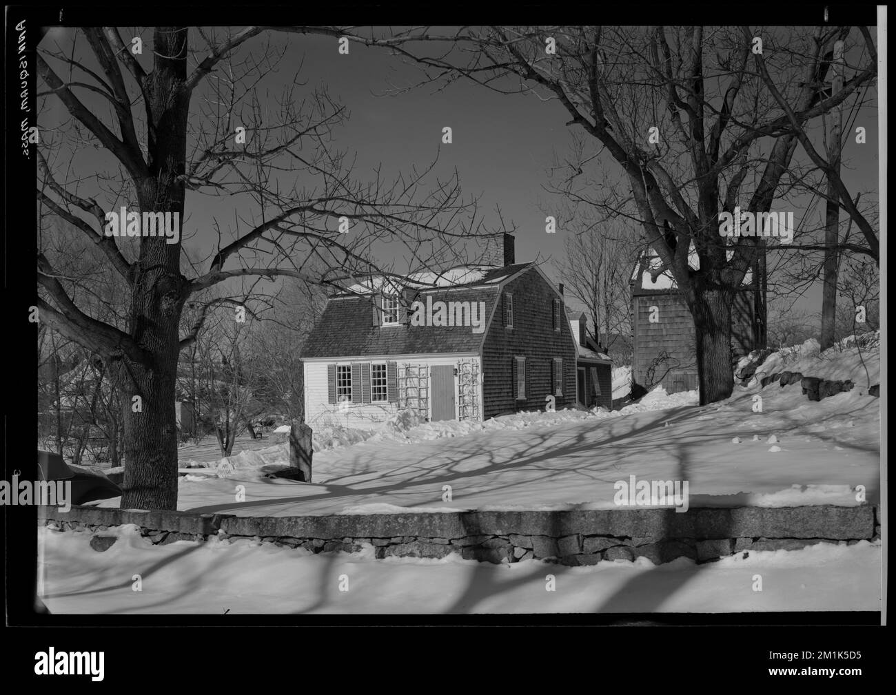 Annisquam, snow , Architecture, Dwellings, Stone walls, Snow. Samuel ...