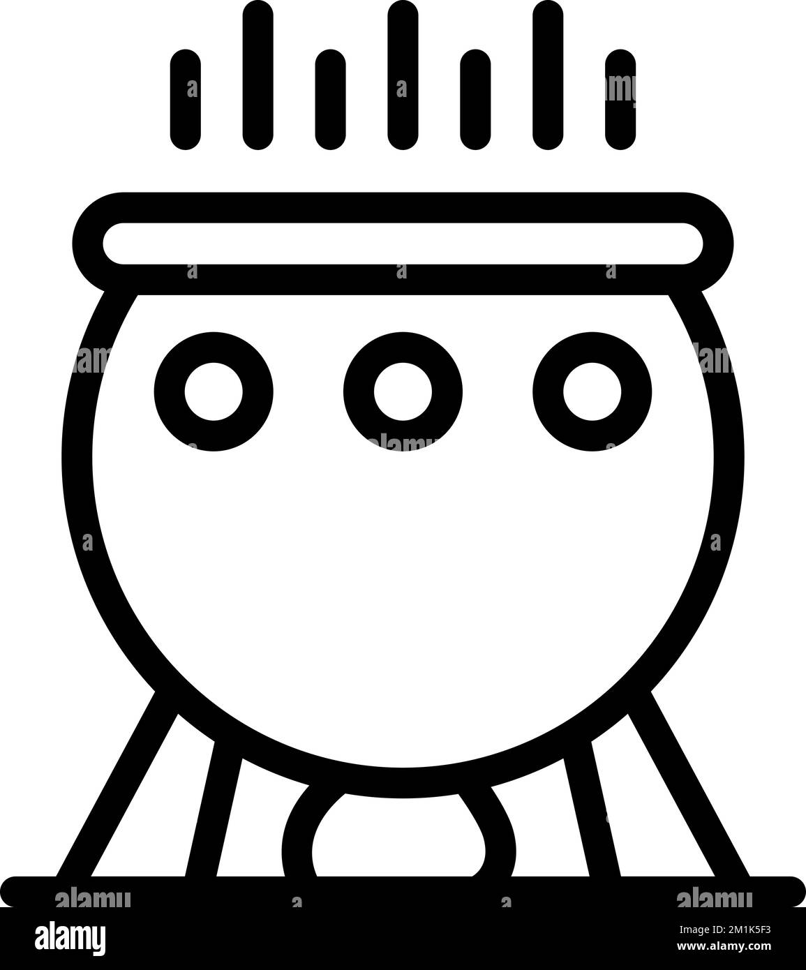 Soccer camp cauldron icon outline vector. Sport training. Academy ...