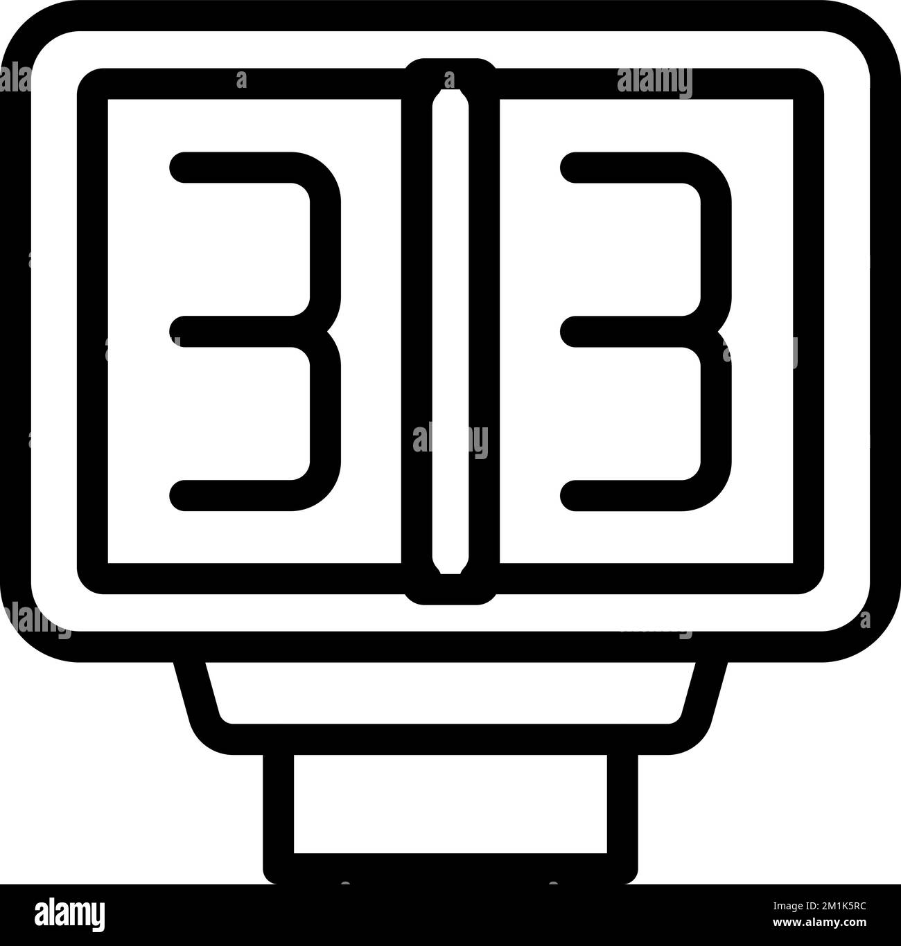 Soccer scoreboard icon outline vector. Sport camp. Kick goal Stock ...