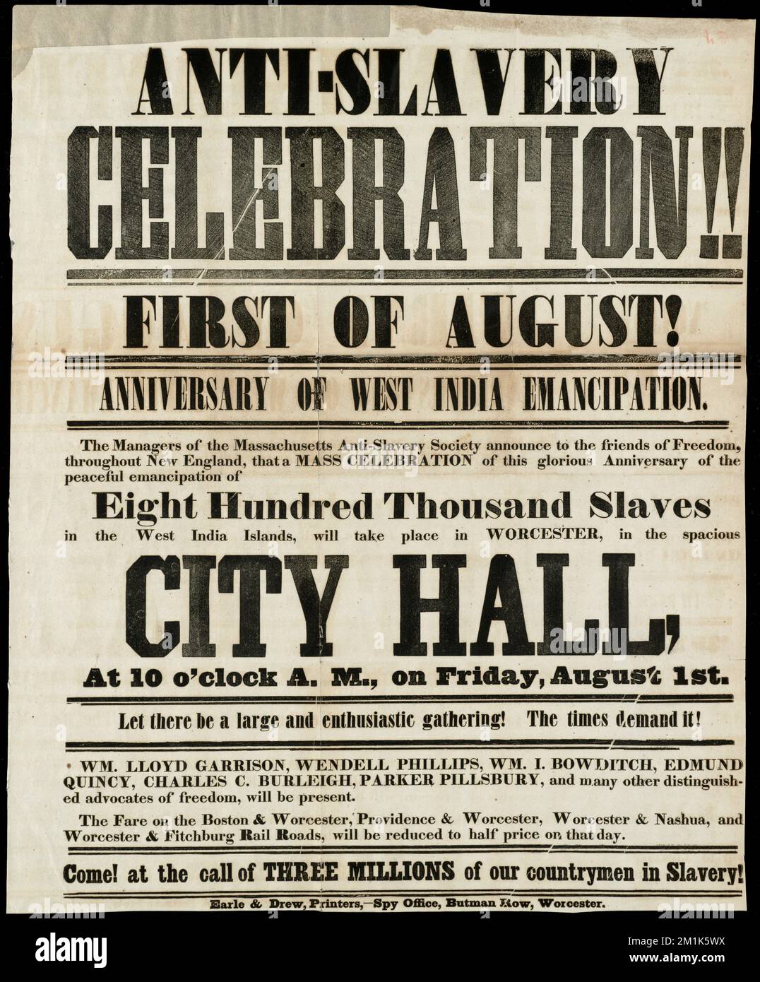 Anti-slavery celebration : First of August : anniversary of West India ...