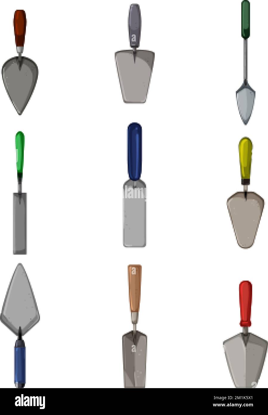 trowel cement set cartoon vector illustration Stock Vector Image & Art ...