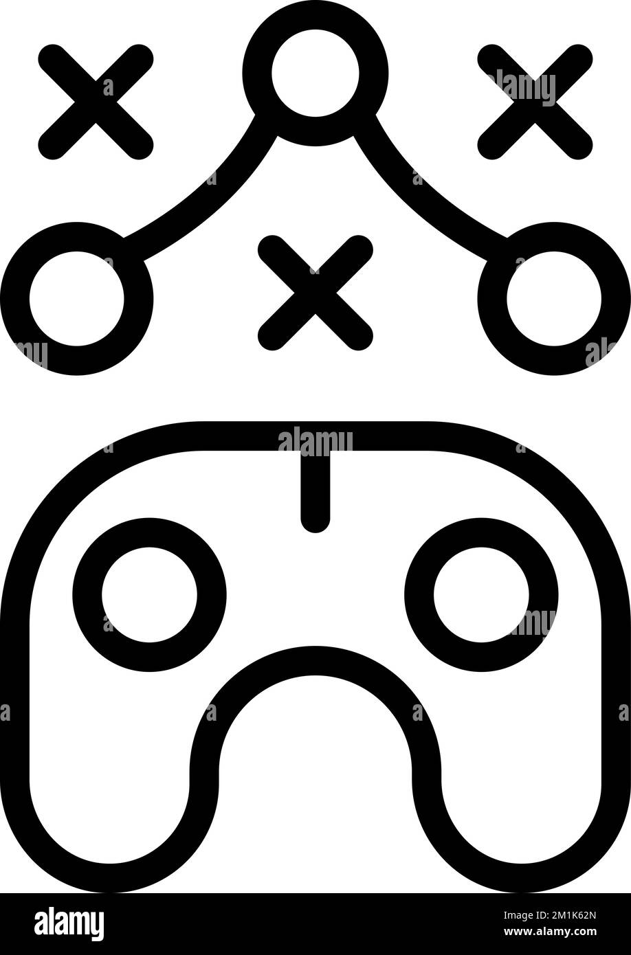 Gamer joystick icon outline vector. Online play. Digital console Stock ...