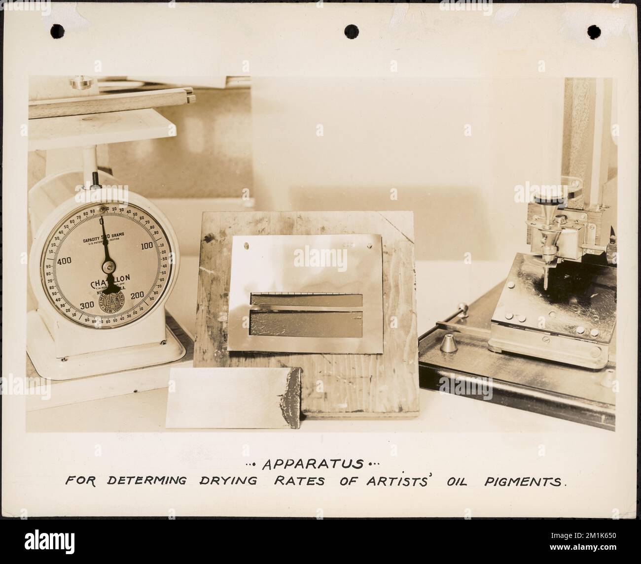 Apparatus for determining drying rates of artists' oil pigments ...