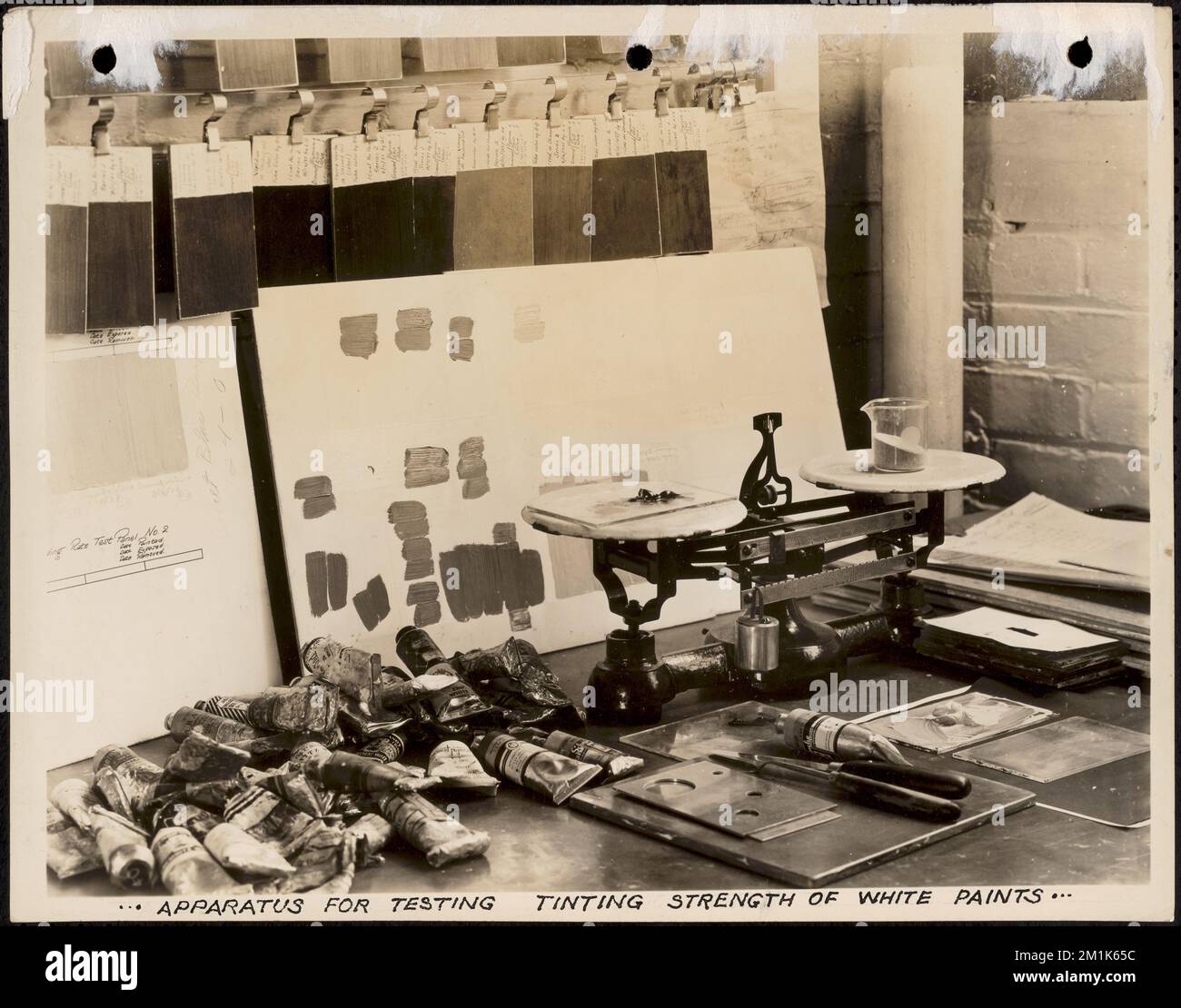 Apparatus for testing tinting strength of white paints , Paints ...