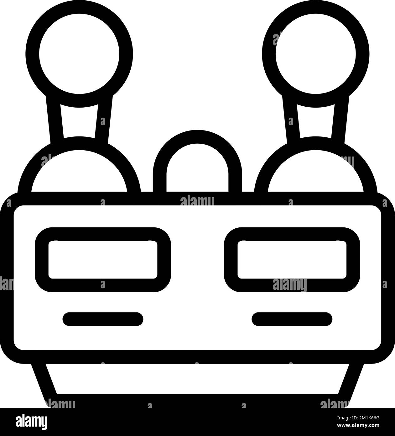 Digital joystick icon outline vector. Online device. App control Stock ...
