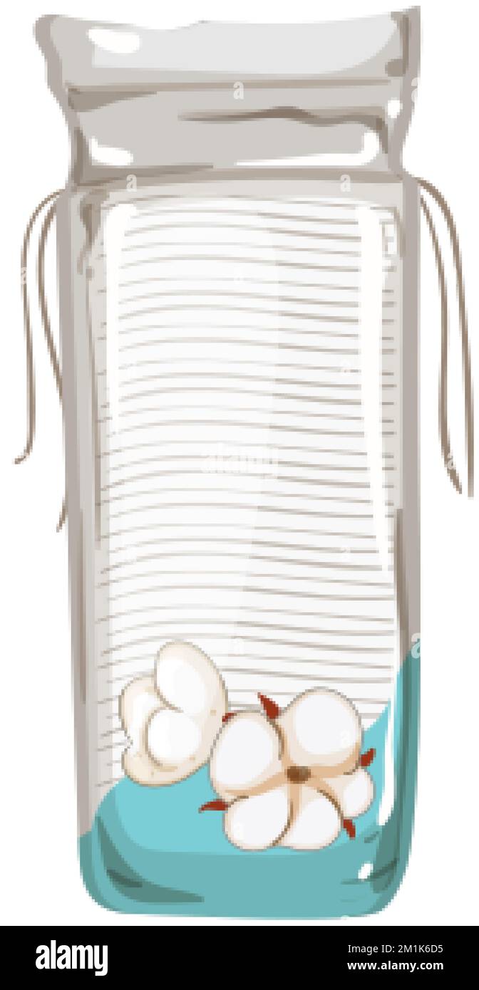 round cotton pad cartoon vector illustration Stock Vector Image & Art ...